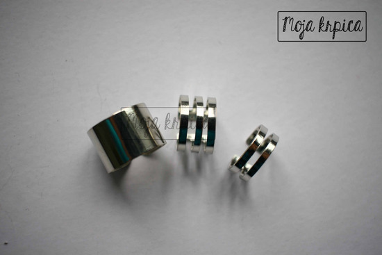 Unisex Trodelni set prstenja srebrne boje