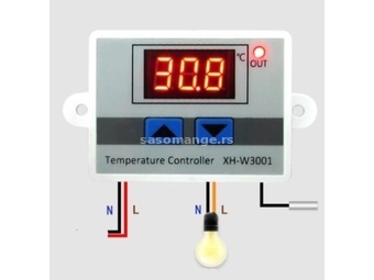 Kontroler temperature - digitlan termostat sa sondom 24V za frizidere, kucu, inkubatore, terarijume