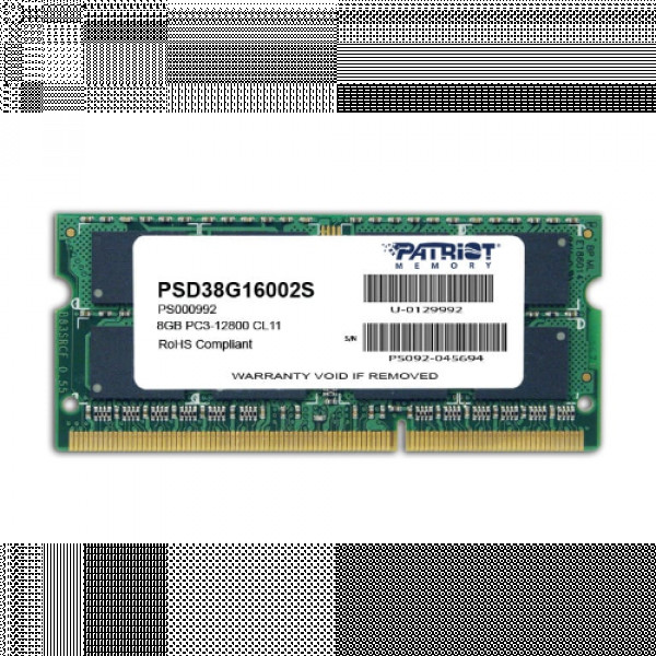 Memorija SODIMM DDR3 8GB 1600MHZ Patriot Signature PSD38G16002S