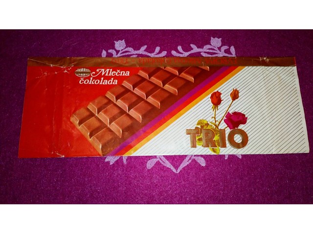 omot mlečna čokolada TRIO Skoplje / Jugoslavija