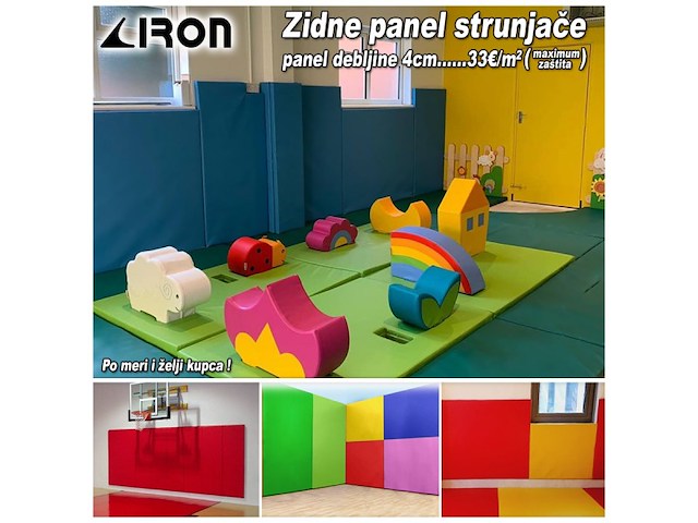 Paneli / strunjače za zid debljine 4cm - max zaštita