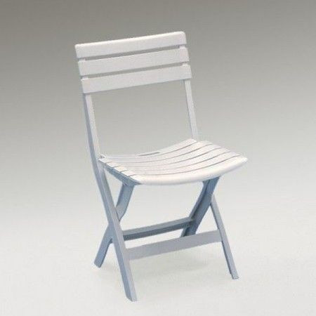 Baštenska stolica plasticna mala birki Bela