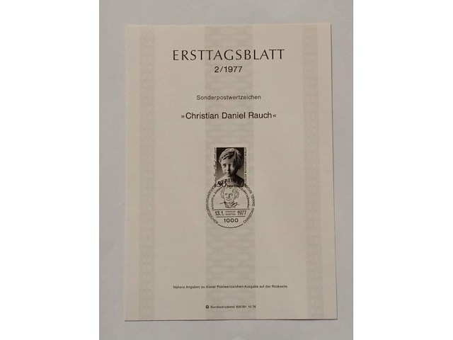 ETB Nemačka  - Christian Daniel Rauch - 1977.g