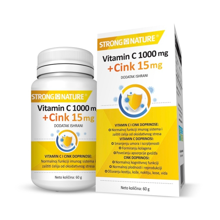 Vitamin C 1000mg + Cink 15mg 60g