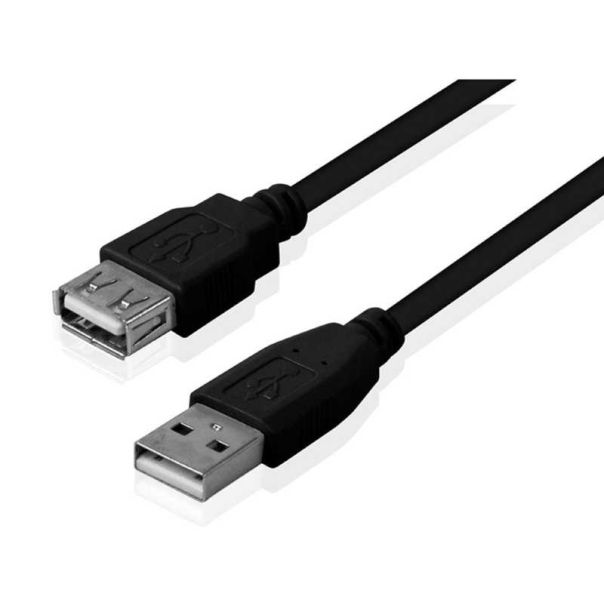 FAST ASIA Kabl USB A - USB A M/F (produžni) 3m crni