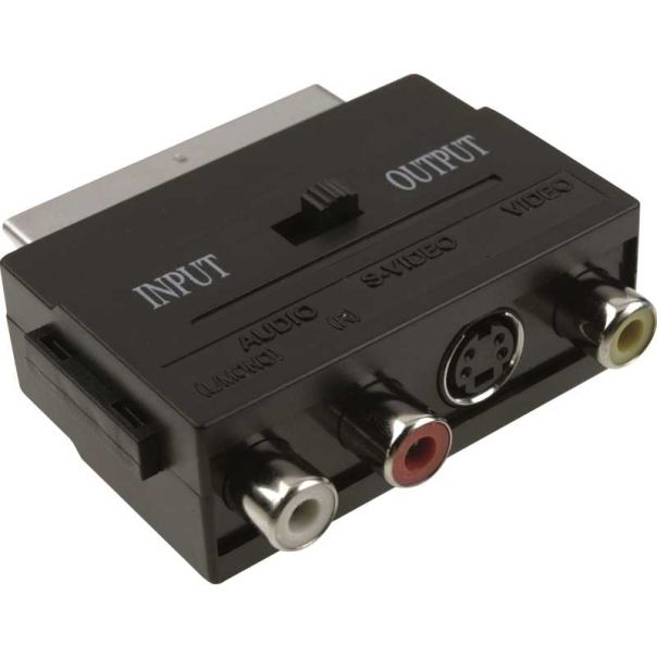 FAST ASIA Adapter Scart - 3xRCA + S-Video crni