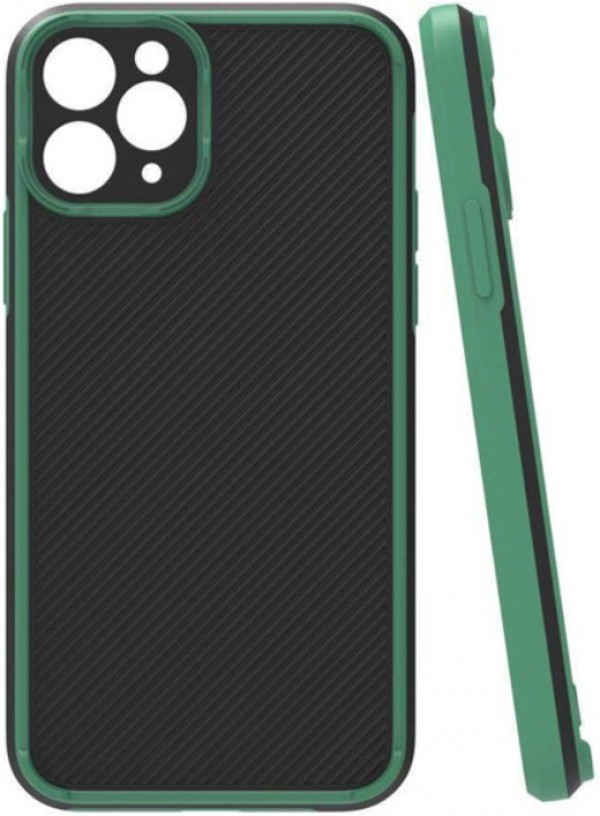 MCTR82-IPHONE 11 Pro Futrola Textured Armor Silicone Dark Green