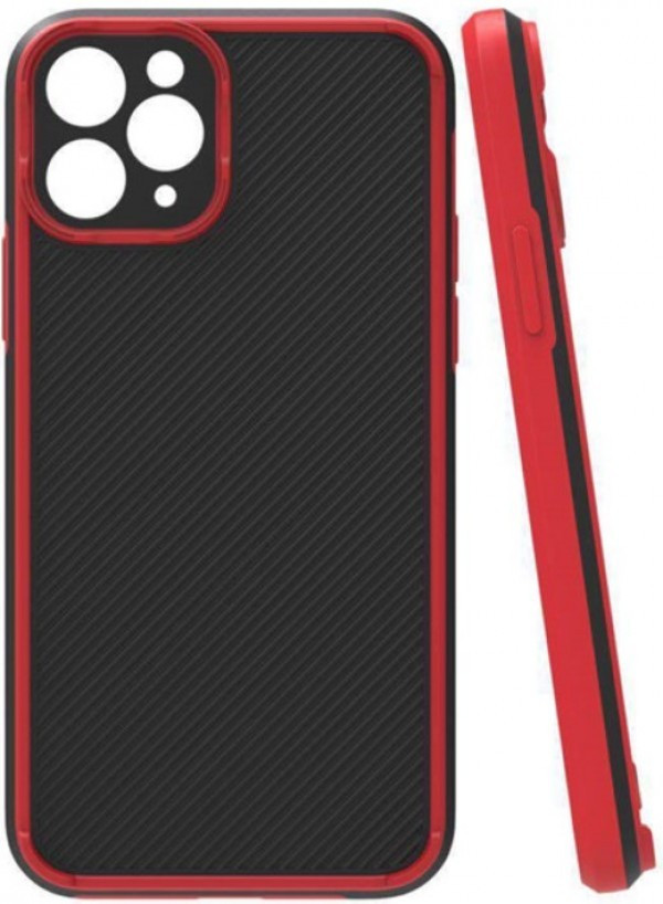 MCTR82-IPHONE 11 Pro Futrola Textured Armor Silicone Red
