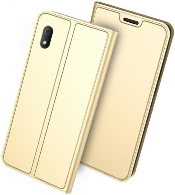 MCLF12-IPHONE 12 Futrola Leather Luxury FLIP Gold