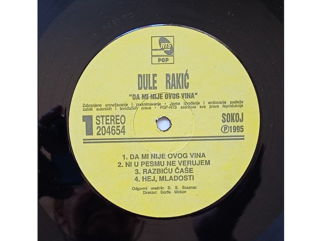 DULE  RAKIC  -  DA  MI  NIJE  OVOG  VINA