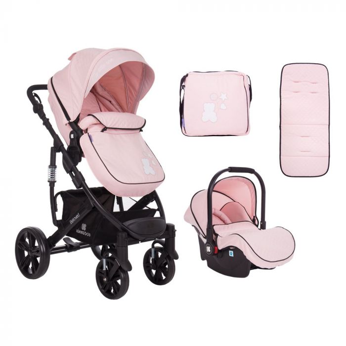 Kikka Boo Kolica za bebe set 2u1 sa autosedištem Beloved Light Pink