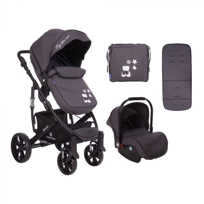 Kikka Boo Kolica za bebe set 2u1 sa autosedištem Beloved Dark Grey