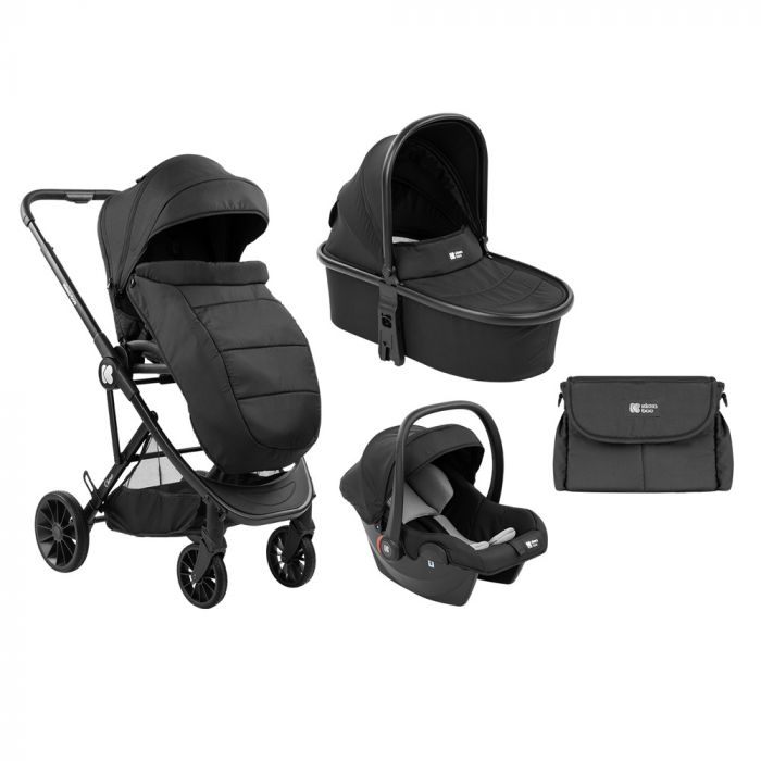 Kikka Boo Kolica za bebe Cherie 3in1 set sa autosedištem i tvrdom korpom Black