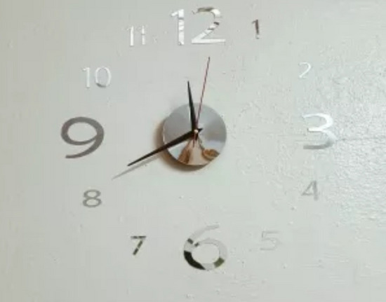 Dekorativni "uradi sam" samolepljivi 3D zidni sat