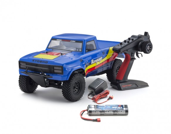 OUTLAW RAMPAGE 1:10 EP 2WD TRUCK T2 BLUE READYSET