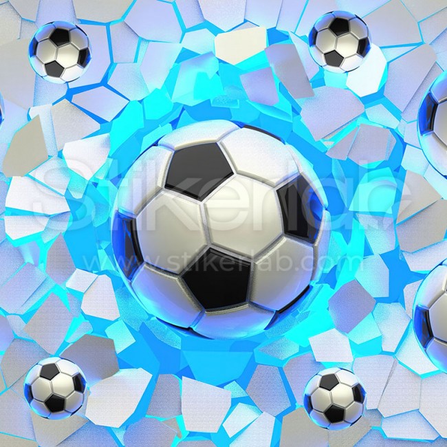 Foto Tapete 3D Football explosion 2