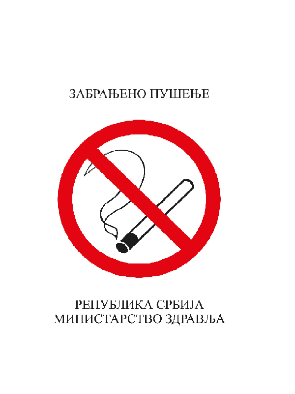 Nalepnica zabranjeno pušenje A7
