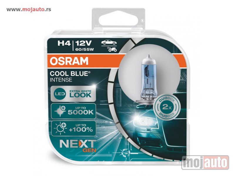 H4 OSRAM CBI 5000K+100% POJAČANE SIJALICE.