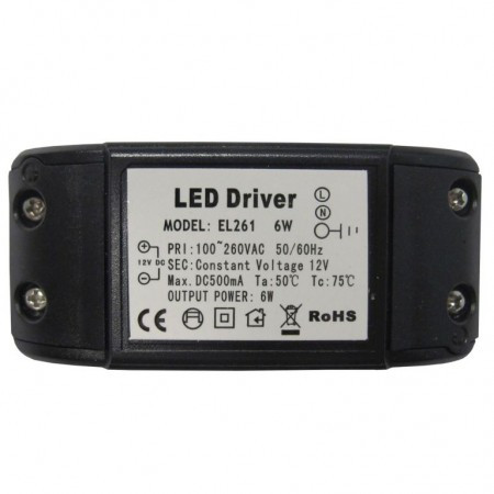 Elit+ LED ispravljac max 6w ulazni napon ac 90/264v izlazni napon dc 12v/0,5v ( EL 261 )