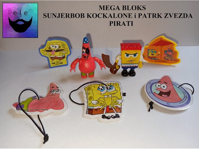 Mega Bloks Sundjer Bob i Patrik pirati + POKLON
