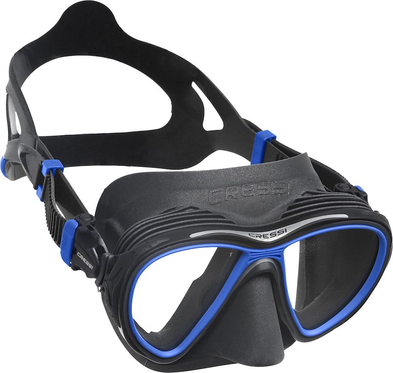 MASKA CRESSI QUANTUM BLACK-BLUE