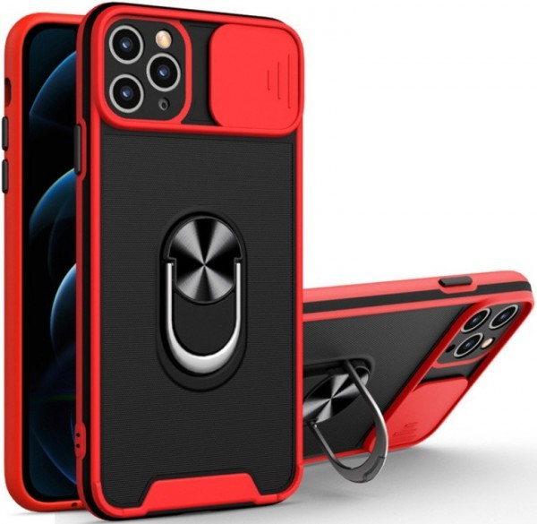MCTR8-IPHONE 12 Futrola Magnetic Defender Silicone Red