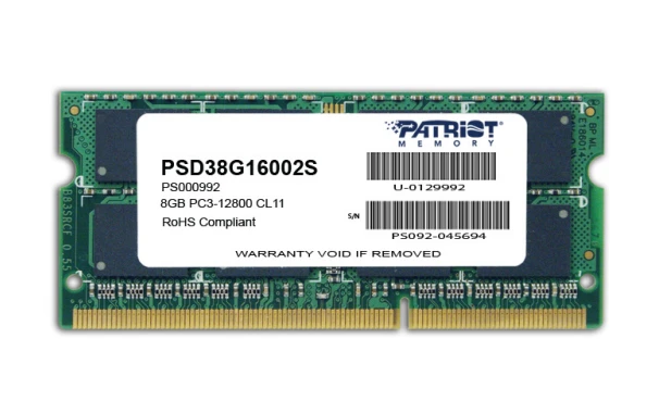 Patriot DDR3 8GB 1600MHz Signature (PSD38G16002S) memorija za laptop