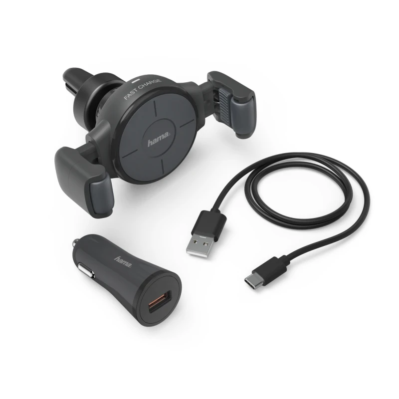 Hama FC10 Flex Set (187241) auto punjač+kabl USB A/USB C+držač za mobilni telefon