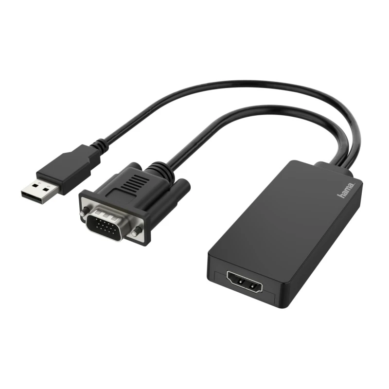 Hama (200342) adapter VGA (muški)+USB(muški) na HDMI (ženski)