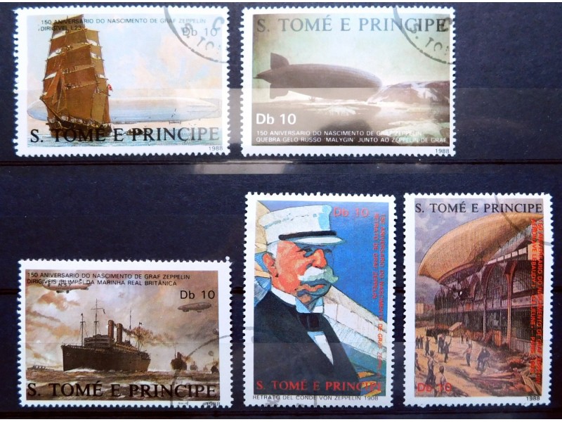 Sao Tome e Principe 1988. Komplet serija ZEPPELIN