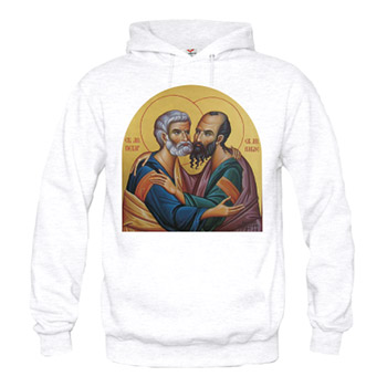 Beli duks sa kapuljačom "Sveti apostoli Petar i Pavle"