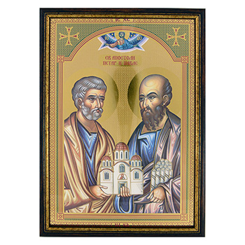 Ikona Sveti apostoli Petar i Pavle 33x23cm uramljena