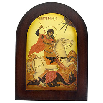 Ikona Sveti Đorđe sa pozlatom 41x30cm