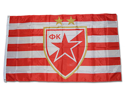 FK CRVENA ZVEZDA ZASTAVICA KAPITENSKA ZA KOLA, 18x15cm, poliester,  Serbianshop