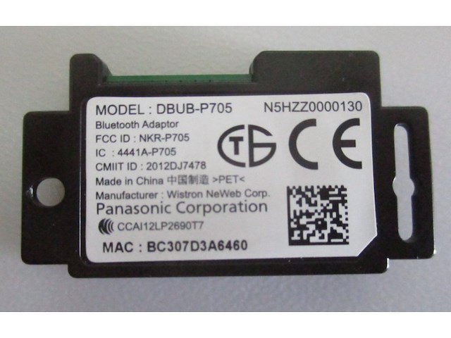 Panasonic – TX-42ASX659 - Bluetooth  DBUB-P705