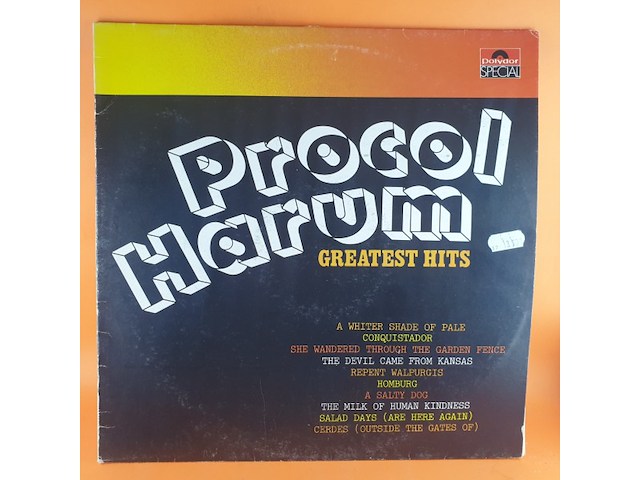 Procol Harum ‎– Greatest Hits, LP, Italy