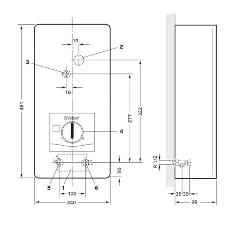 Vaillant protočni bojler Electronic VED E PRO 18/8 B INT 0010027037