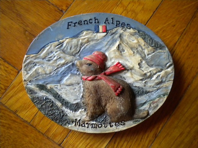 FRENCH ALPES Marmottes, Francuska, magnet za frizider