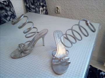 gleznjace sandale srebrne