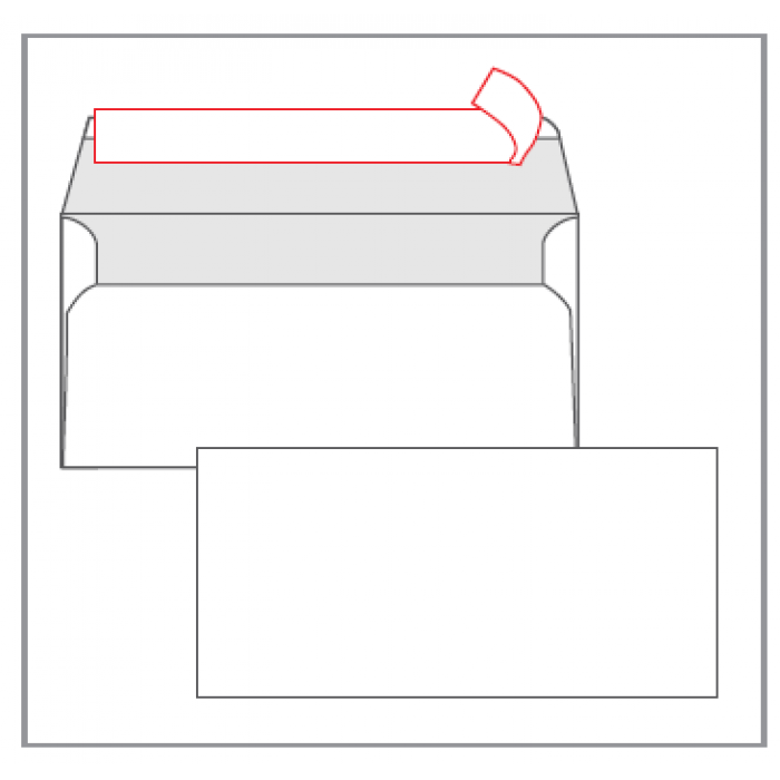 Koverat 110×220 samolepljivi beli BP 80g