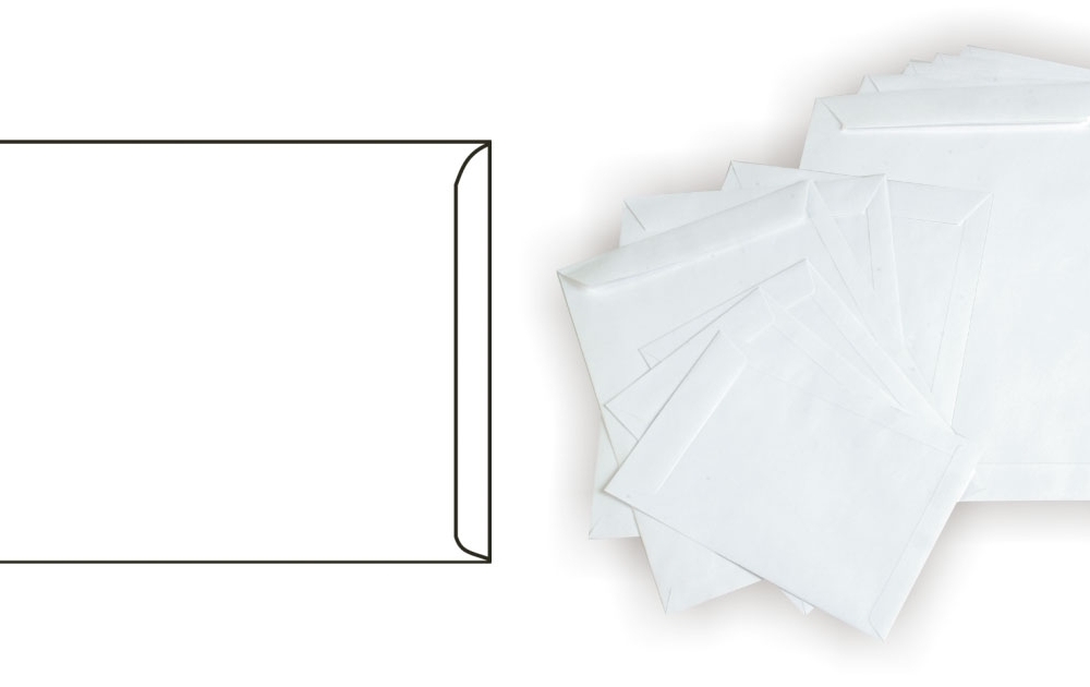 Koverat 230×330 samolepljivi beli Pigna