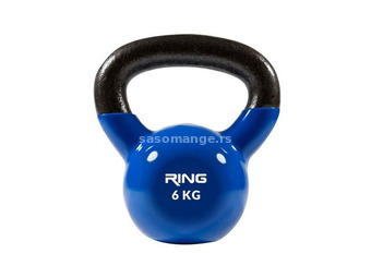 Kettlebell 6kg metal+vinyl Ring RX DB2174-6 blue