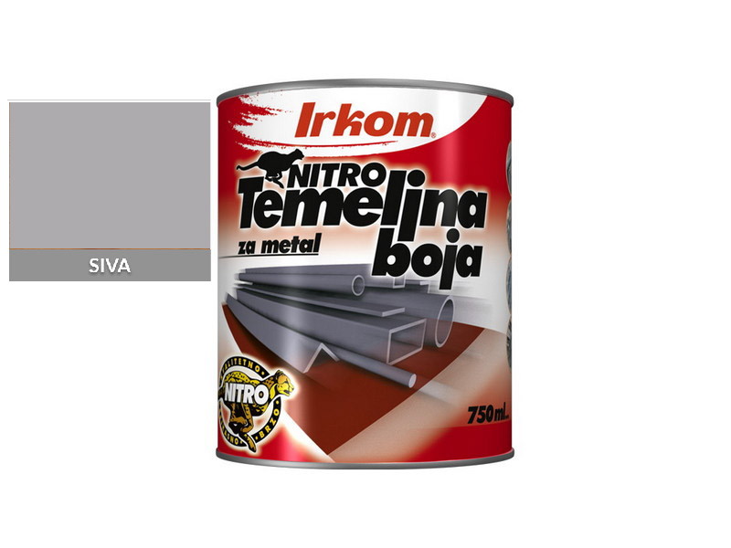 IRKOM nitro temeljna boja SIVA 750ml