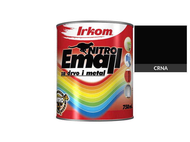 IRKOM NITRO EMAJL CRNI 750ML