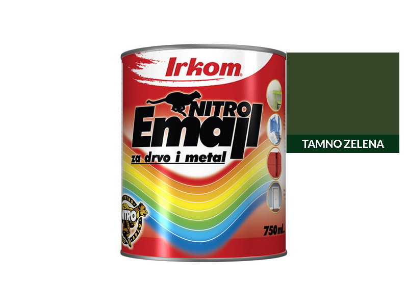 IRKOM nitro emajl TAMNO ZELENI 750ml