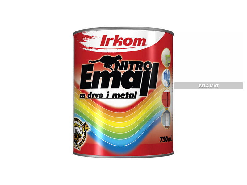 IRKOM nitro emajl BELI MAT 750ml