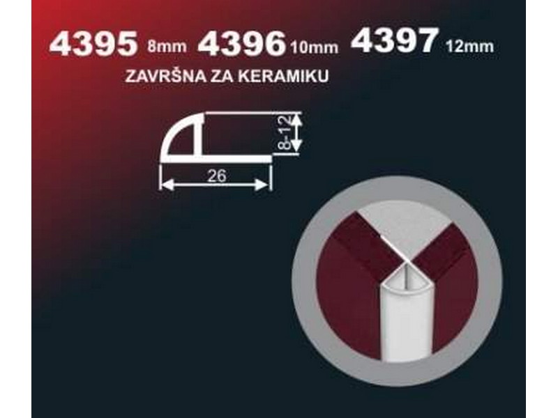 SR 4397 12mm SJAJ ALU LAJSNA