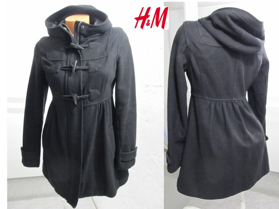 H & M crni kaput vel. 38