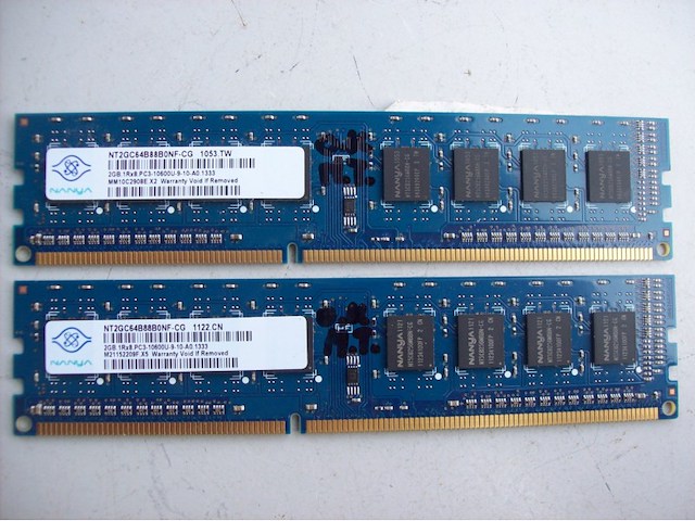 4Gb(2x2Gb) ddr3 Nanya  na 1333 Mhz (10600)