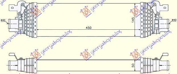 HLADNJAK INTERC.1.4-1.6TDCi (45x145x50)